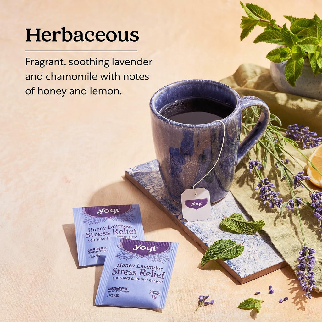 aromatic ginger tea with honey lavender