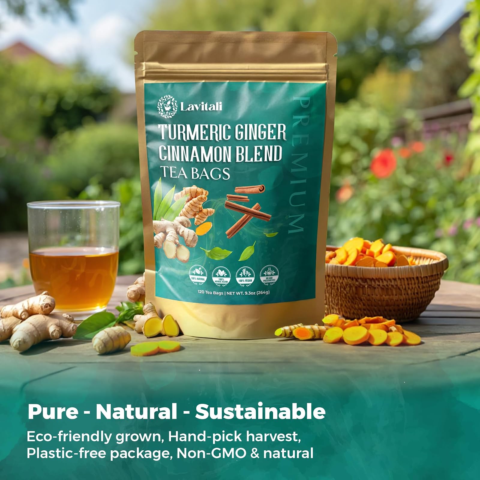 aromatic ginger turmeric tea blend