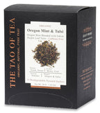 aromatic green tea bags with mint