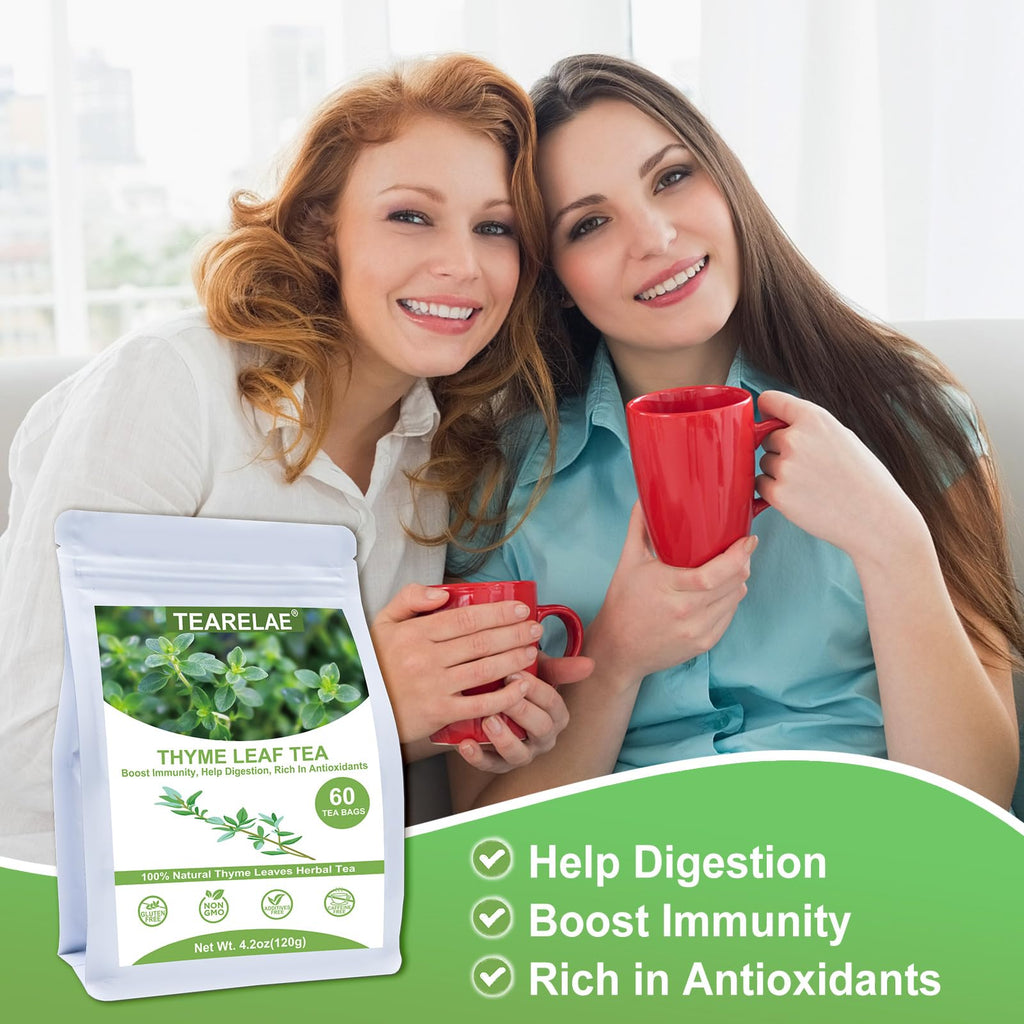aromatic herbal detox tea with thyme