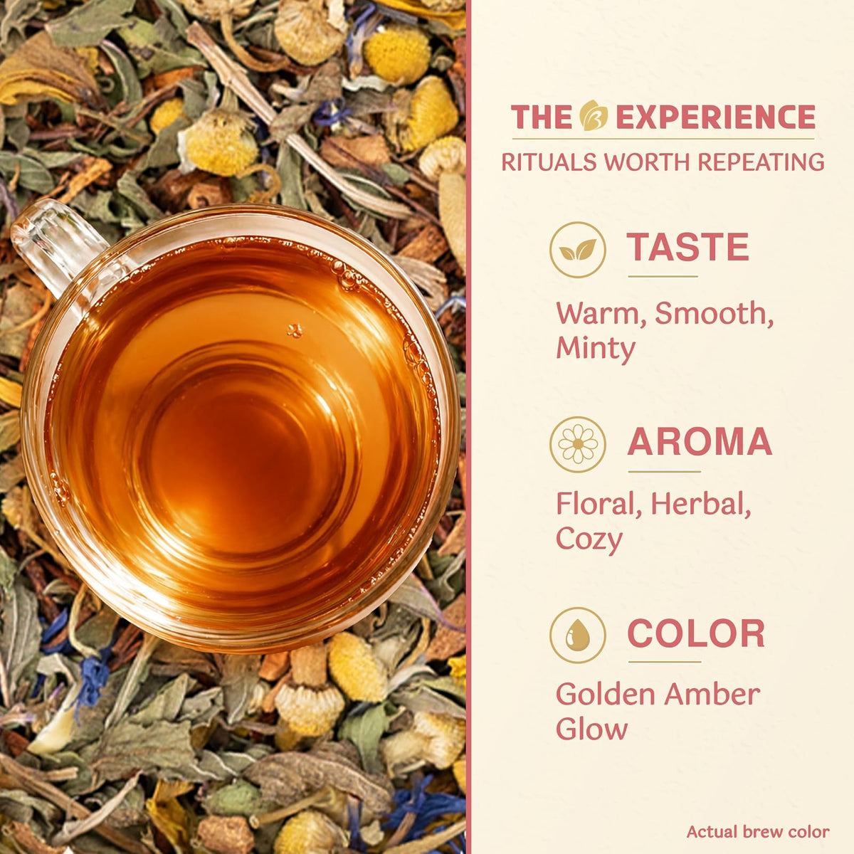 aromatic herbal tea for calming