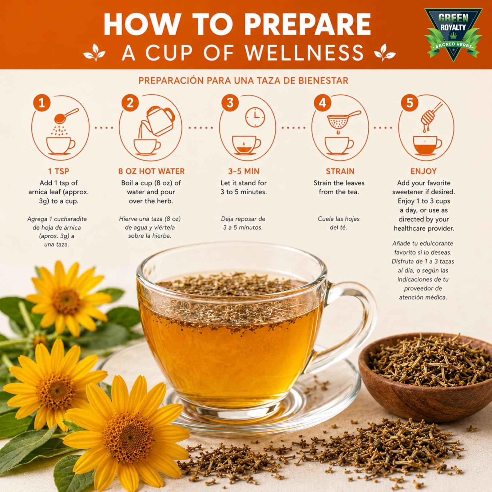 aromatic herbal tea for wellness