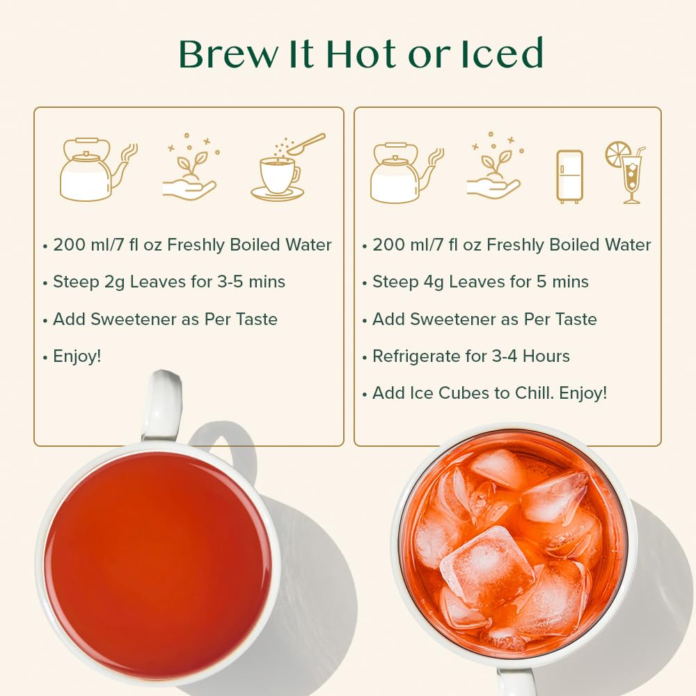 aromatic herbal tea with chocolate notes