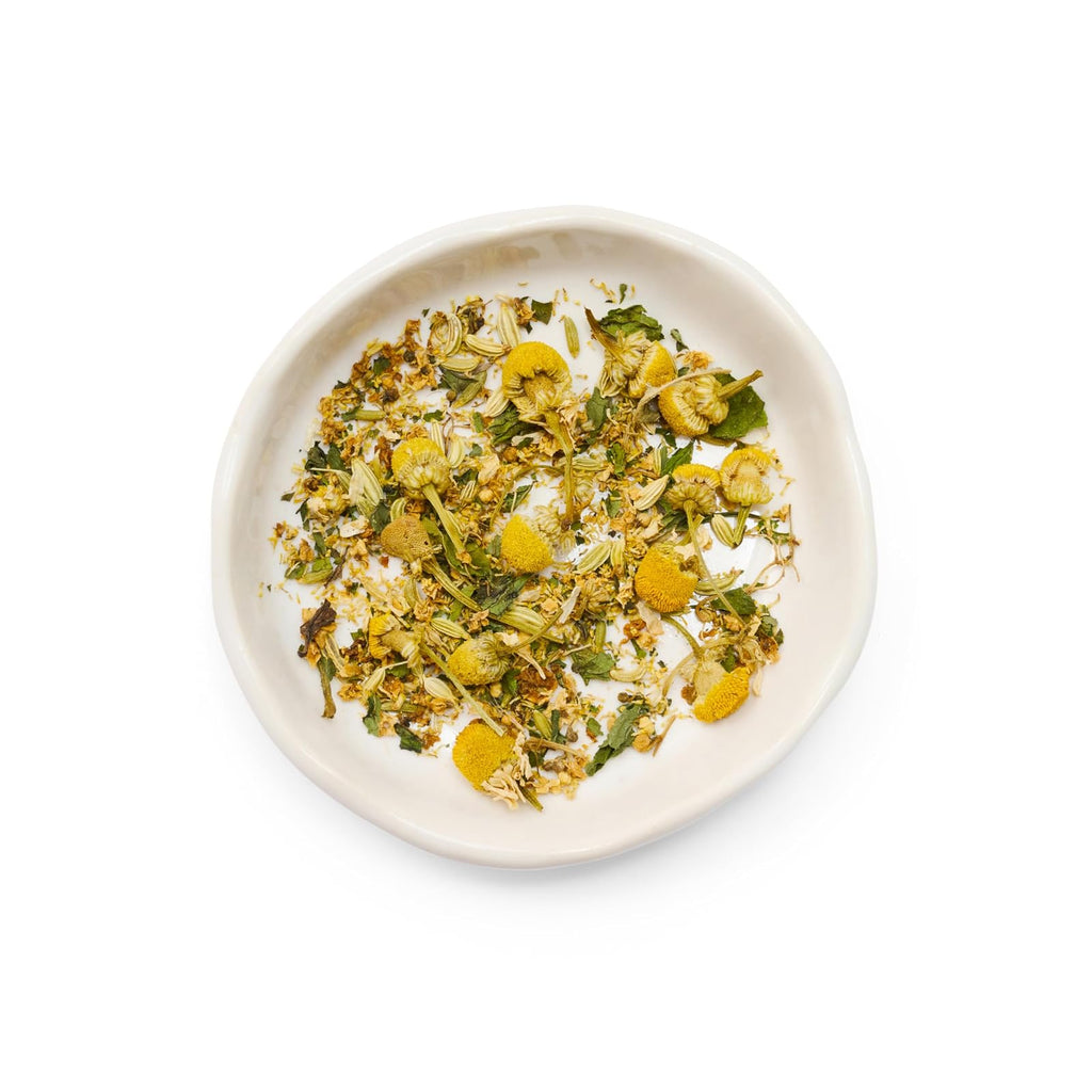 aromatic herbal tea with mint