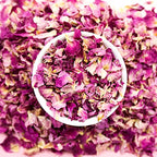 aromatic herbal tea with rose petals
