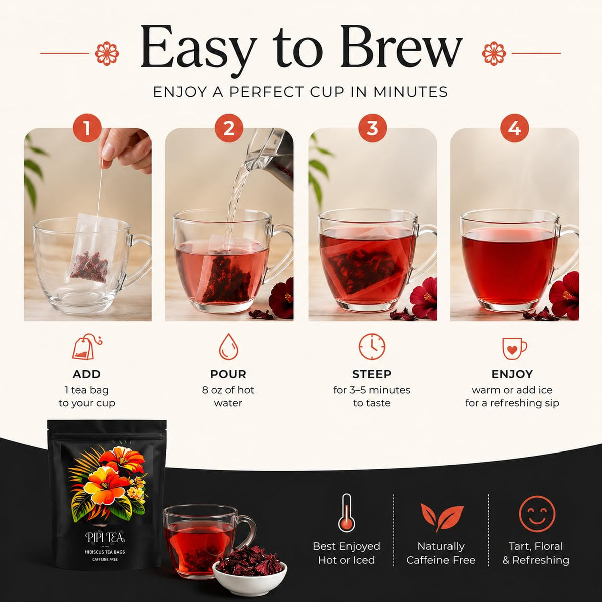 aromatic hibiscus tea for relaxation