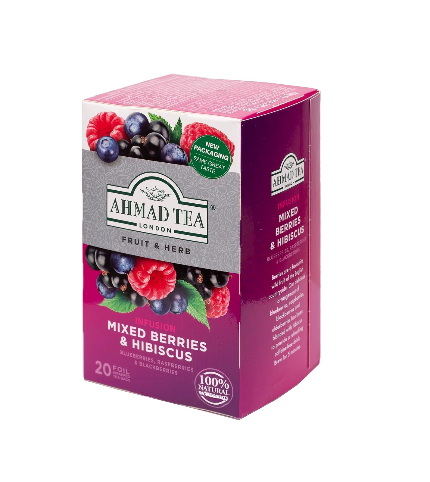 aromatic hibiscus tea with berries