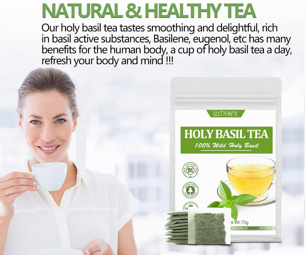 aromatic holy basil herbal infusion