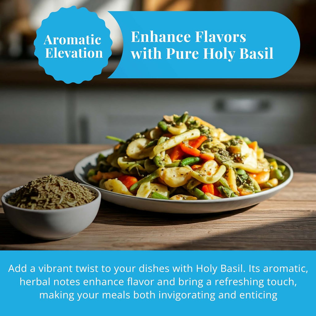 Aromatic holy basil tea for relaxation