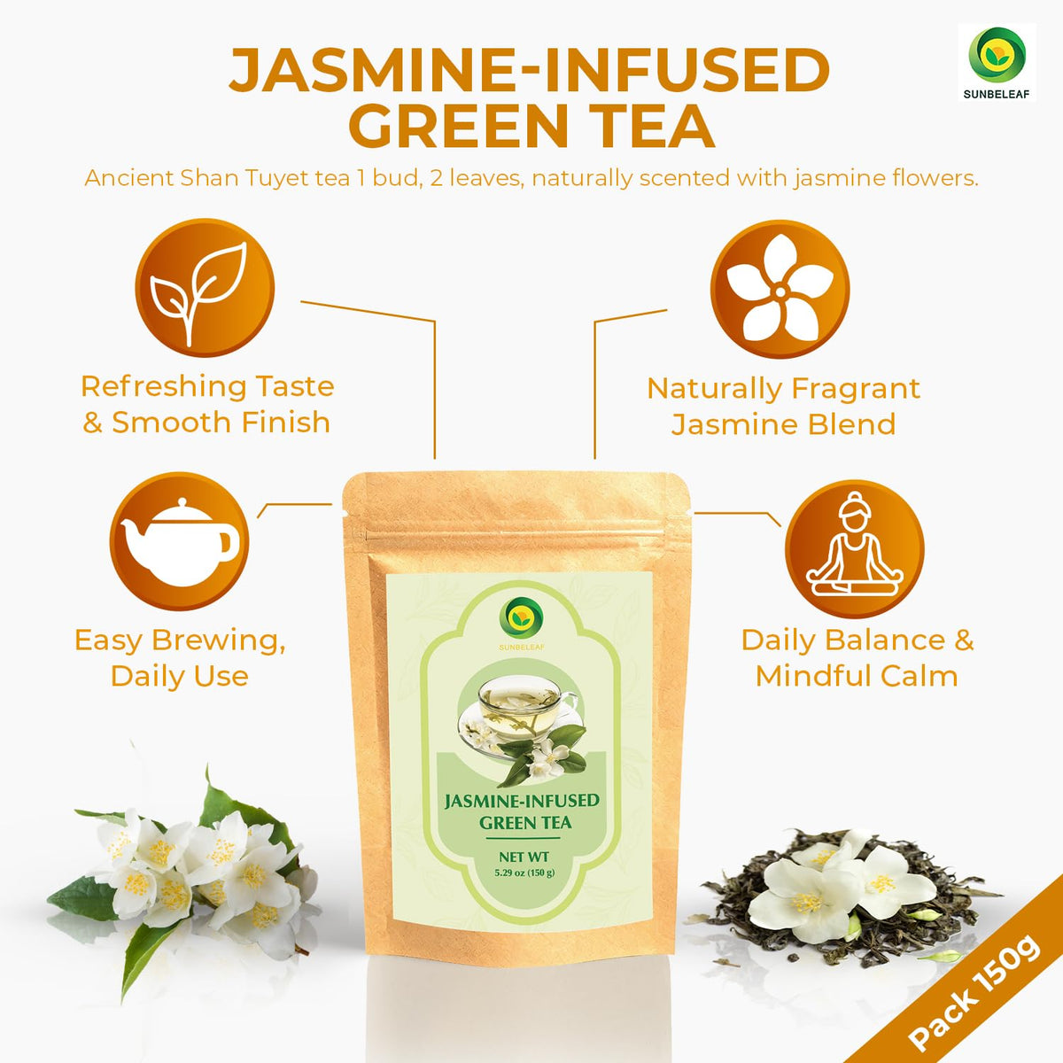 aromatic jasmine green tea blend