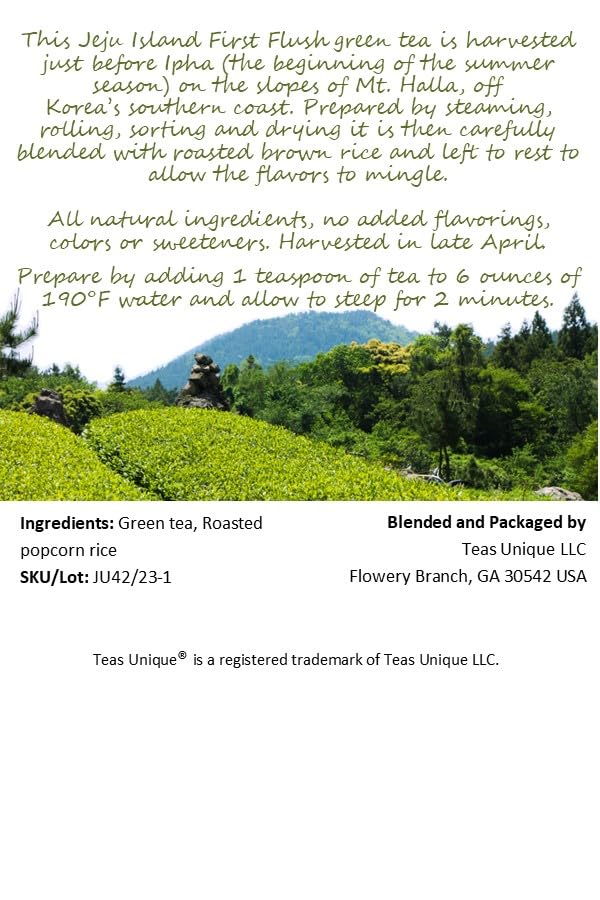 aromatic Jeju Island tea