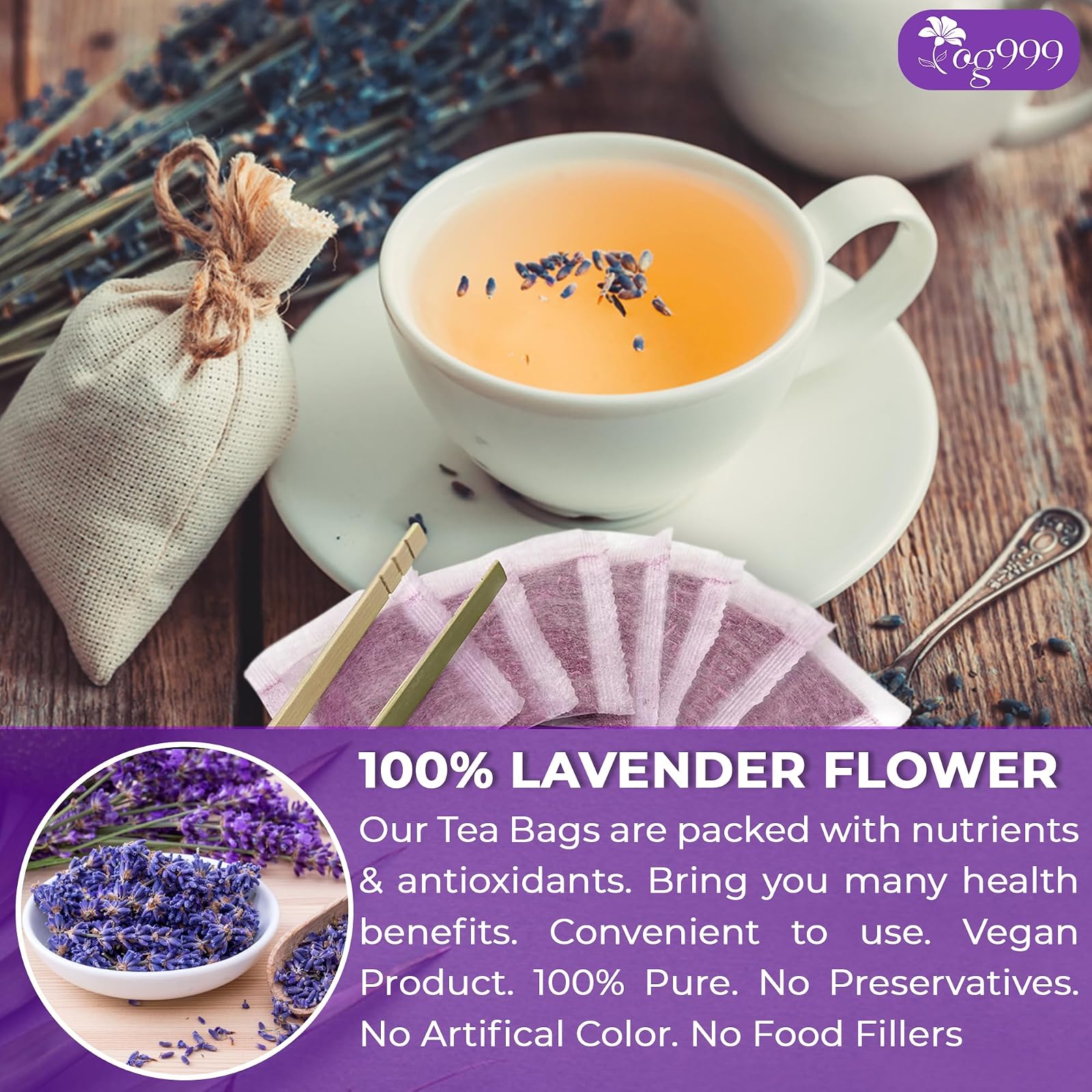 aromatic lavender tea bags