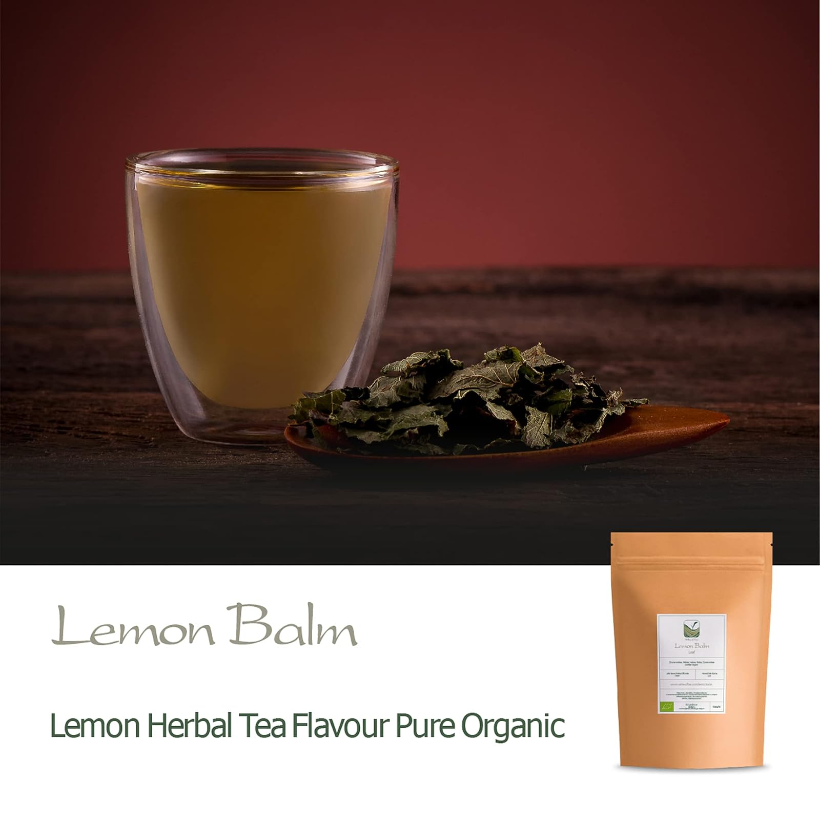 aromatic lemon balm tea leaves