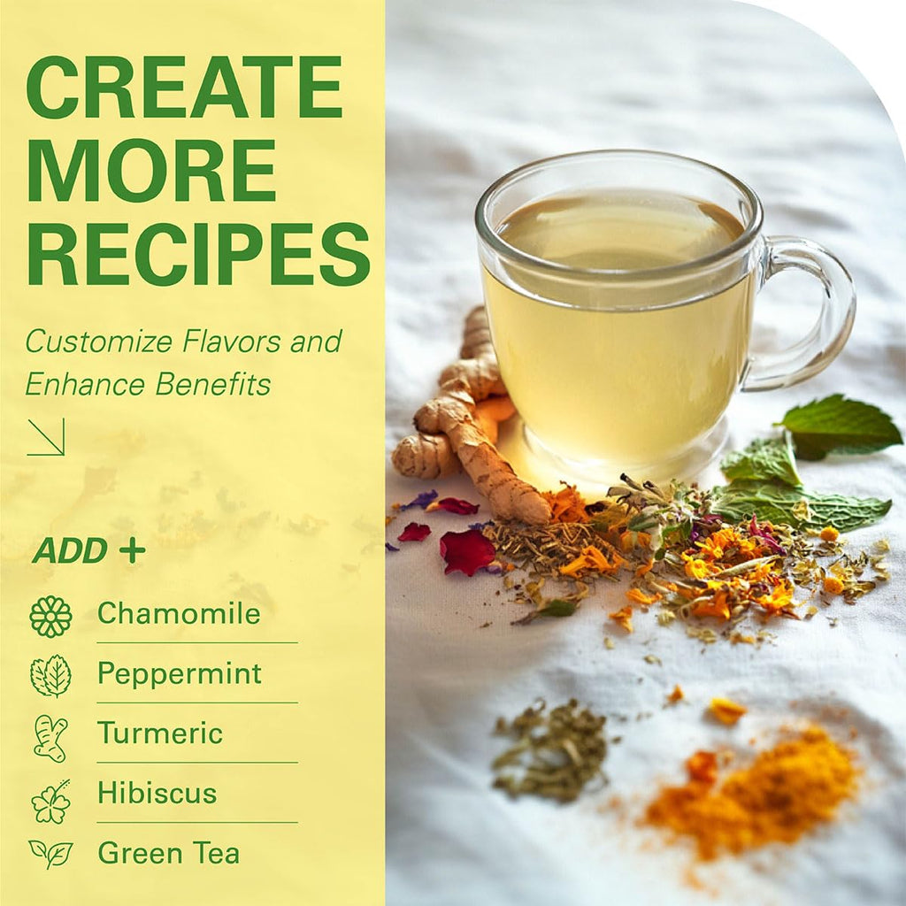 aromatic lemon ginger herbal infusion