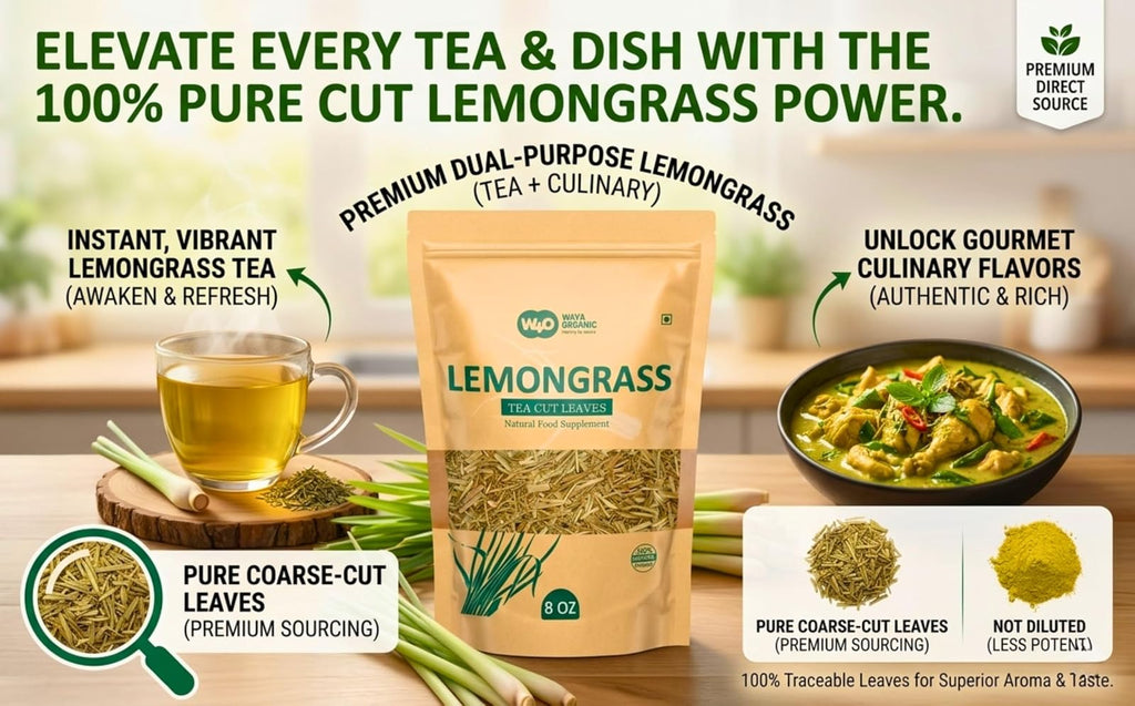 aromatic loose leaf lemongrass tea