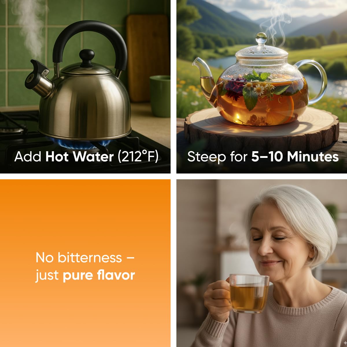 aromatic marigold tea for calming