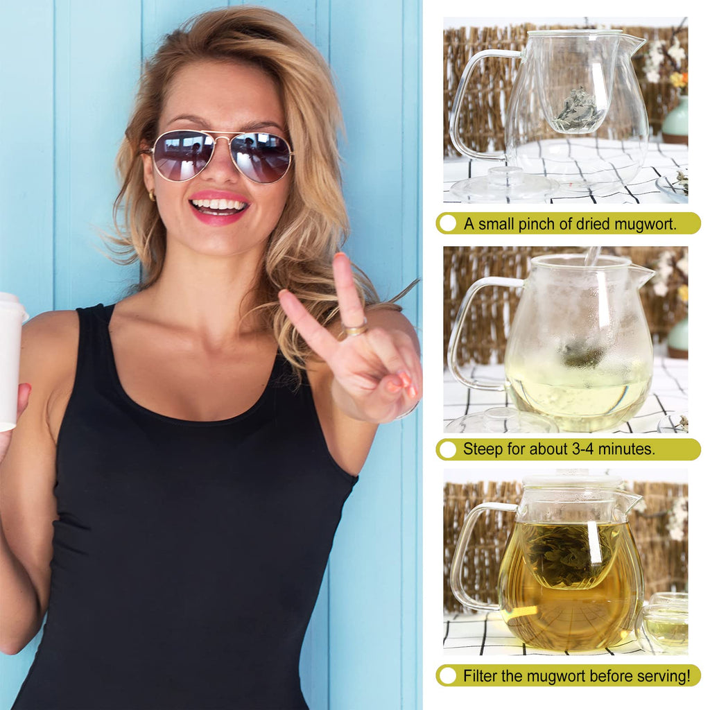 aromatic mugwort herbal infusion