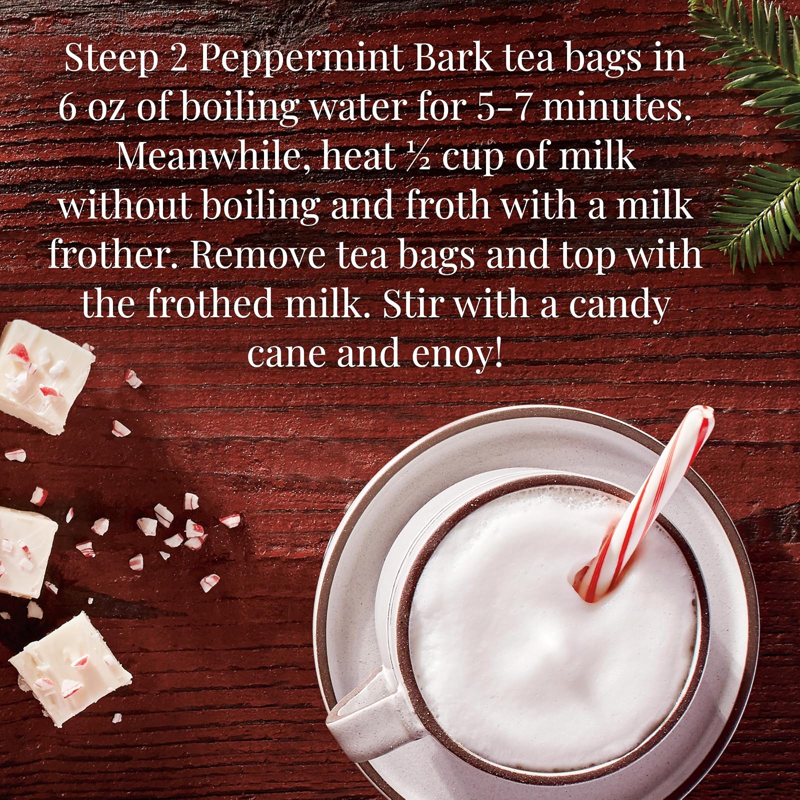 aromatic peppermint bark tea experience