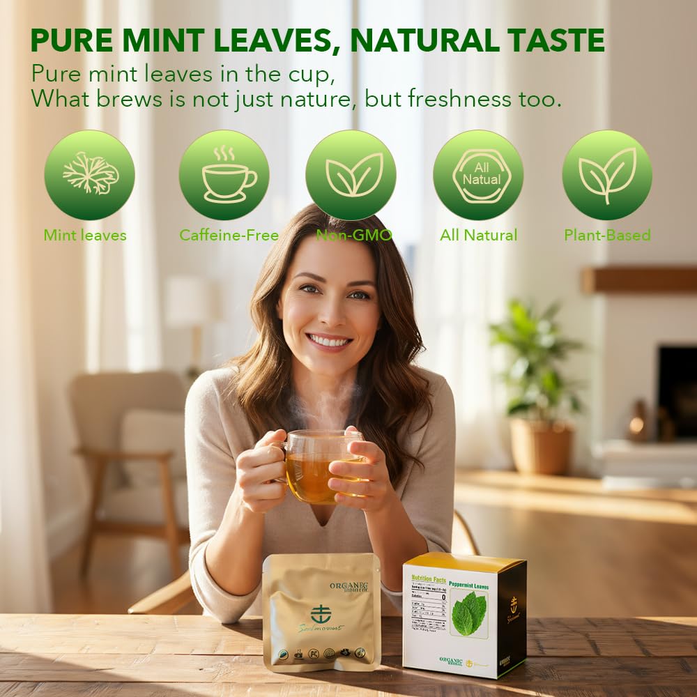 aromatic peppermint herbal infusion