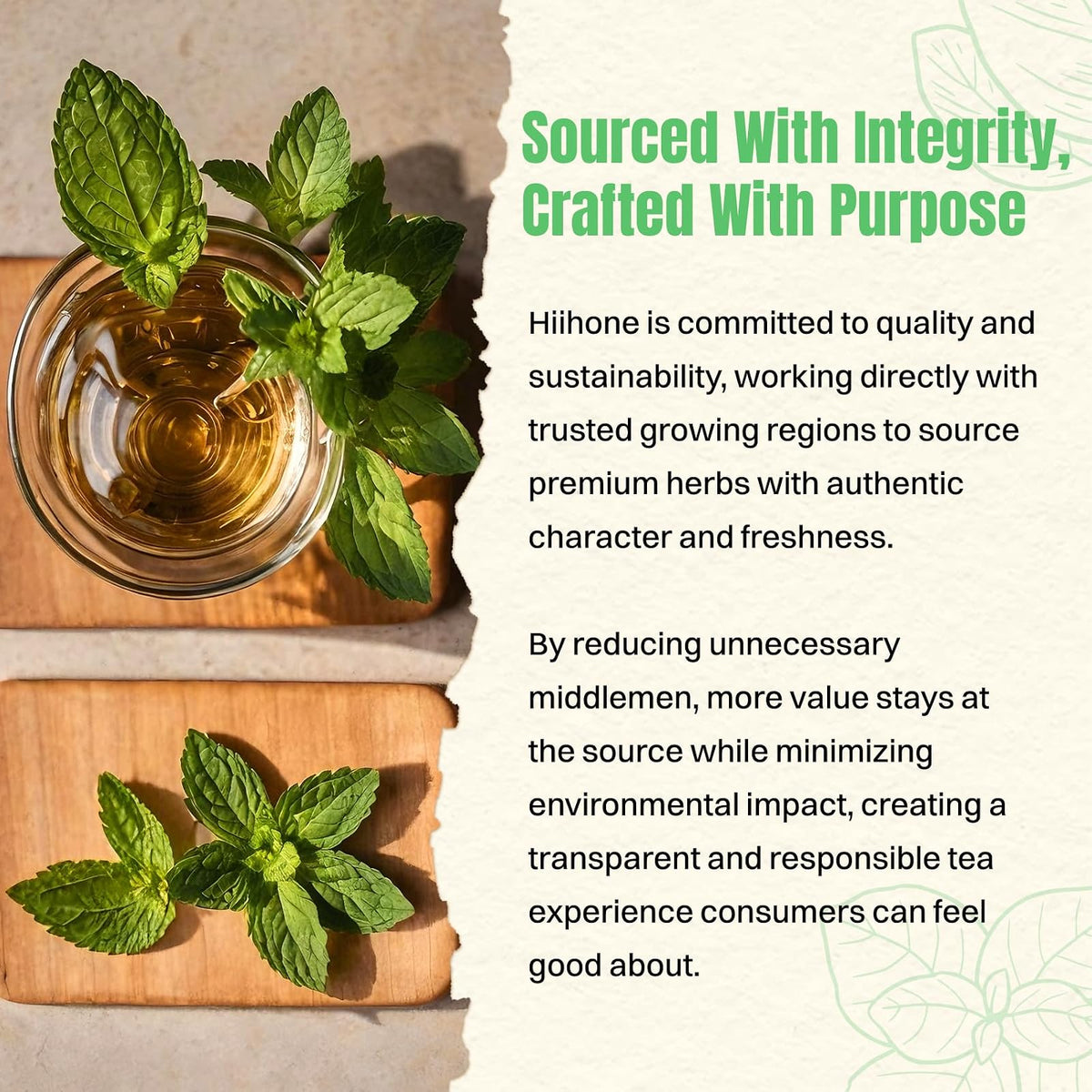 aromatic peppermint tea for relaxation