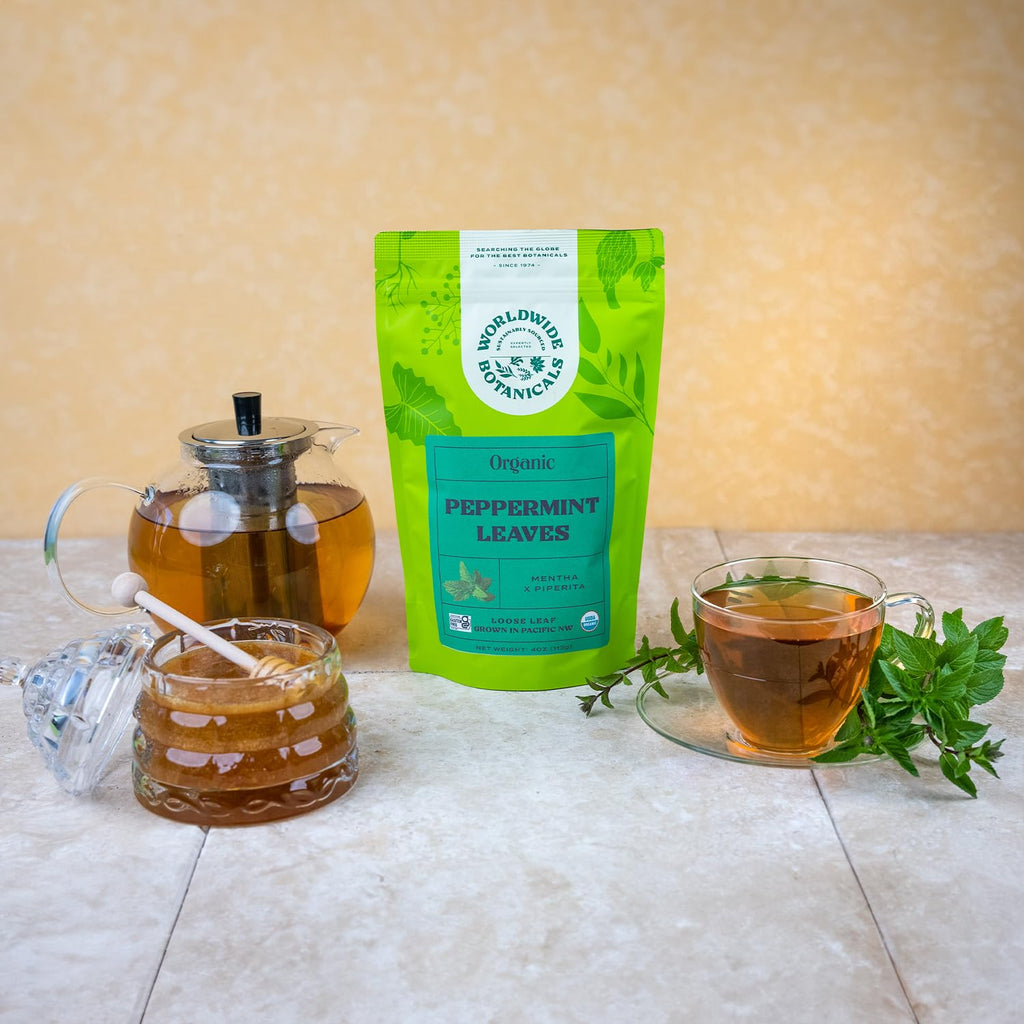 aromatic peppermint tea for wellness