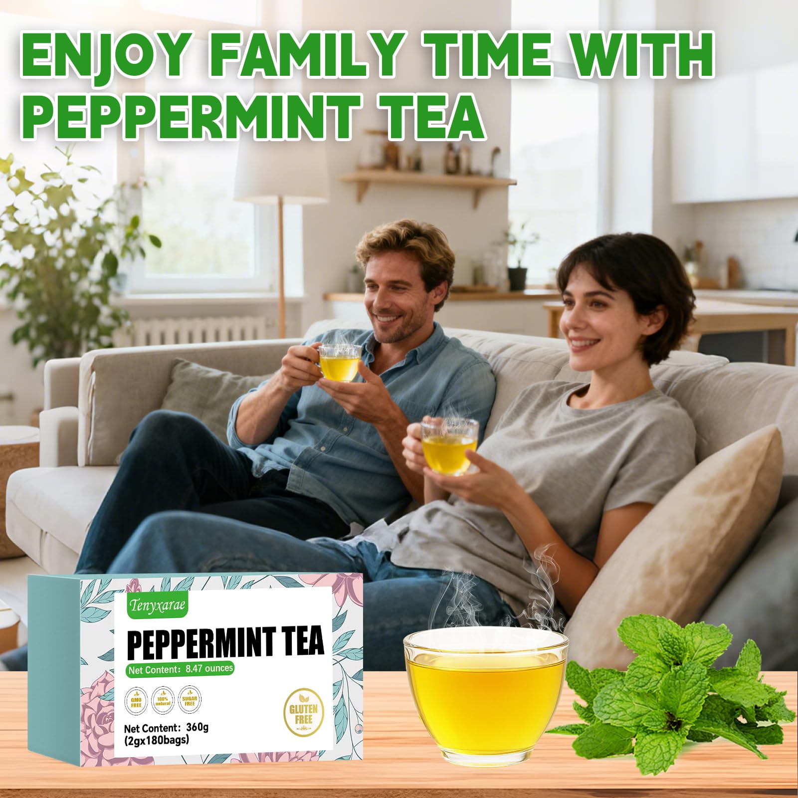 aromatic peppermint tea for wellness