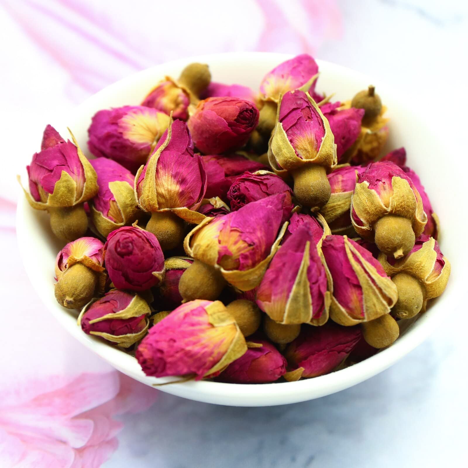 aromatic rose buds for herbal infusions