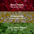 aromatic rose buds for soothing tea