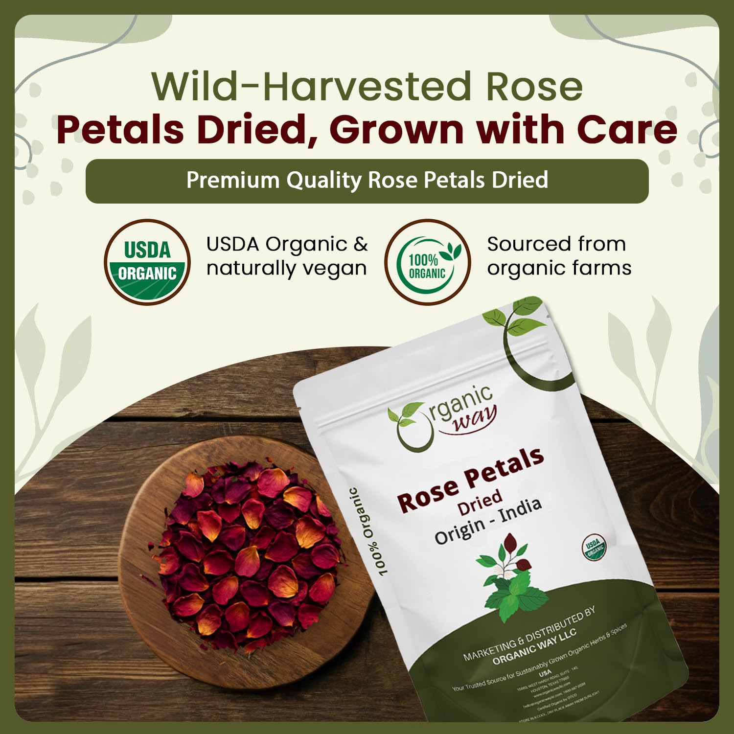 aromatic rose petals for tea