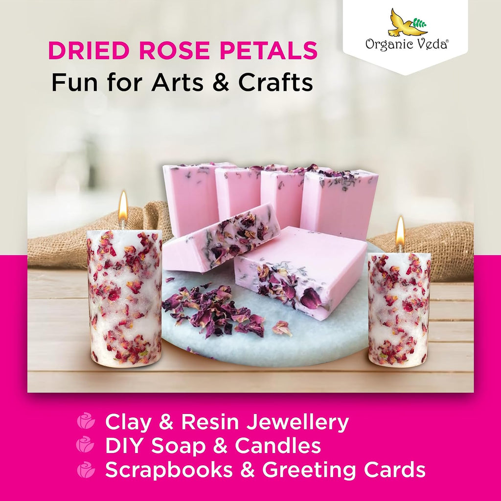 aromatic rose petals in herbal blends