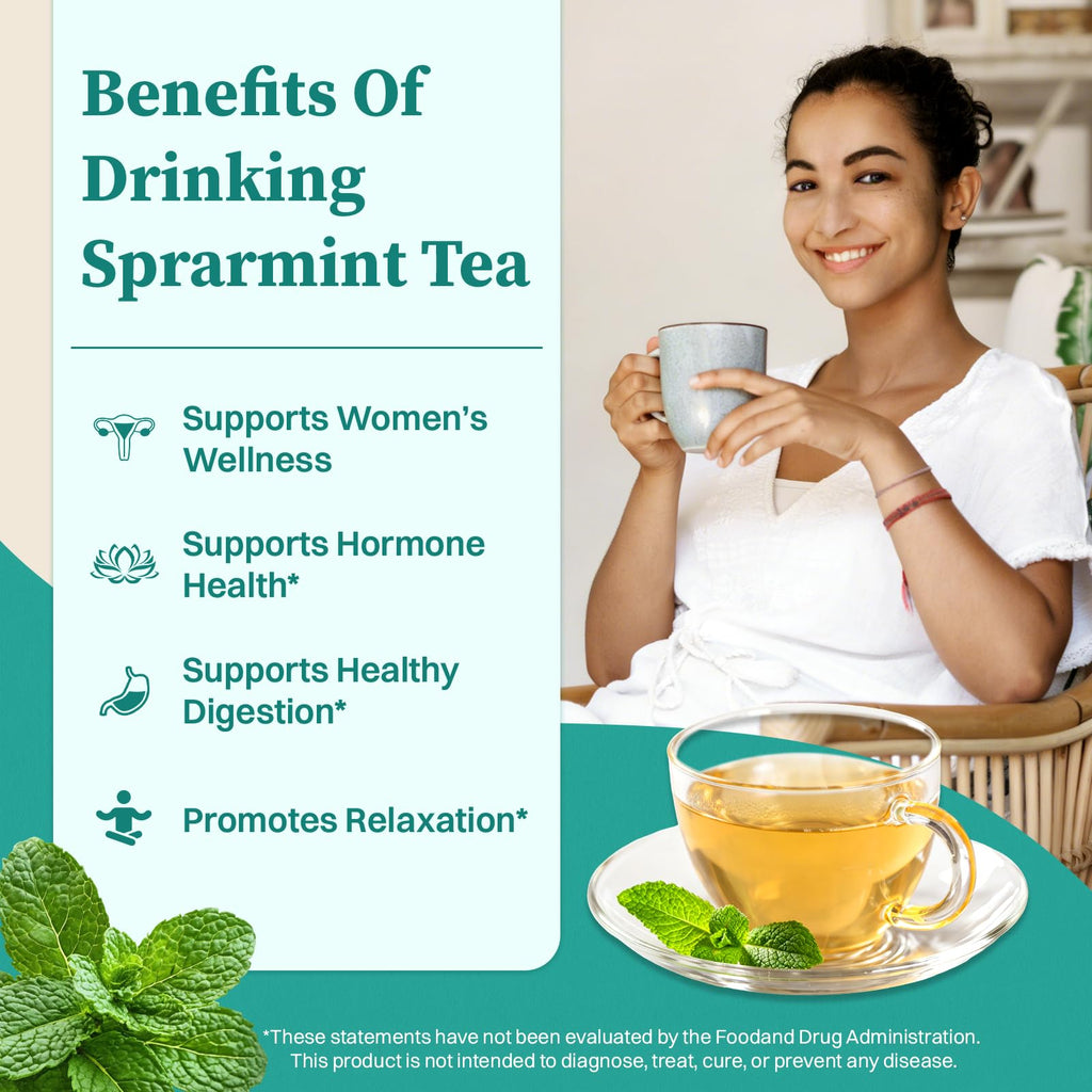 aromatic spearmint tea bags for soothing