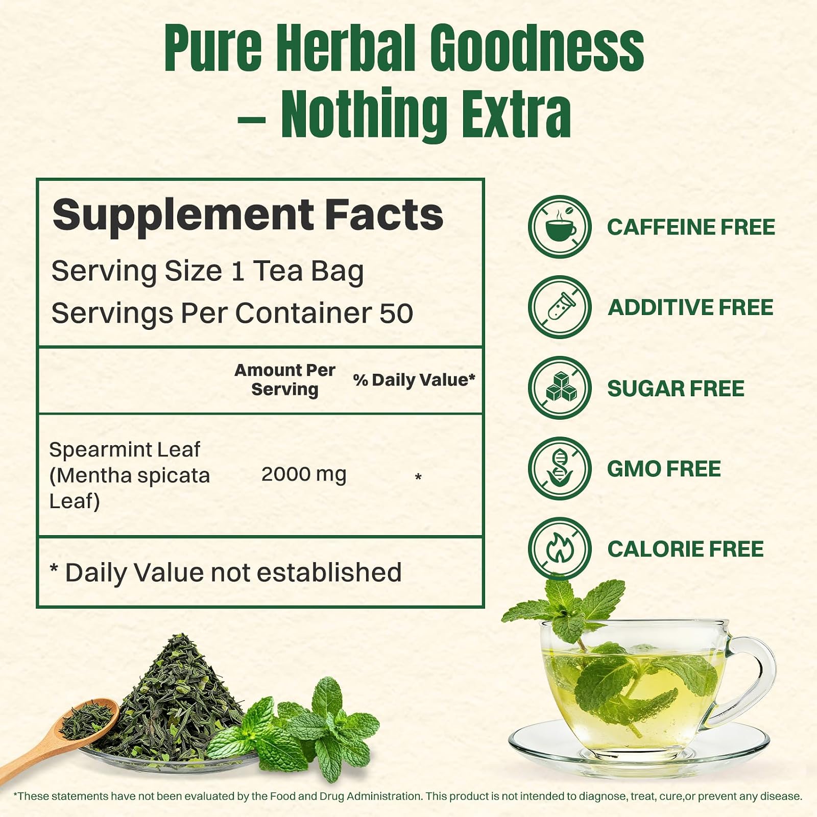 aromatic spearmint tea for digestive health