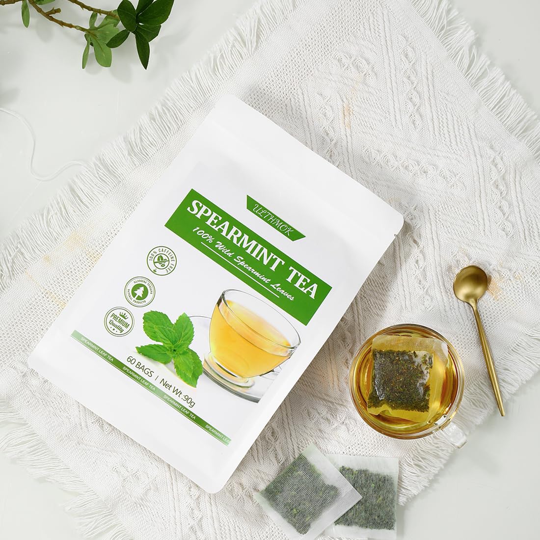 aromatic spearmint tea for wellness