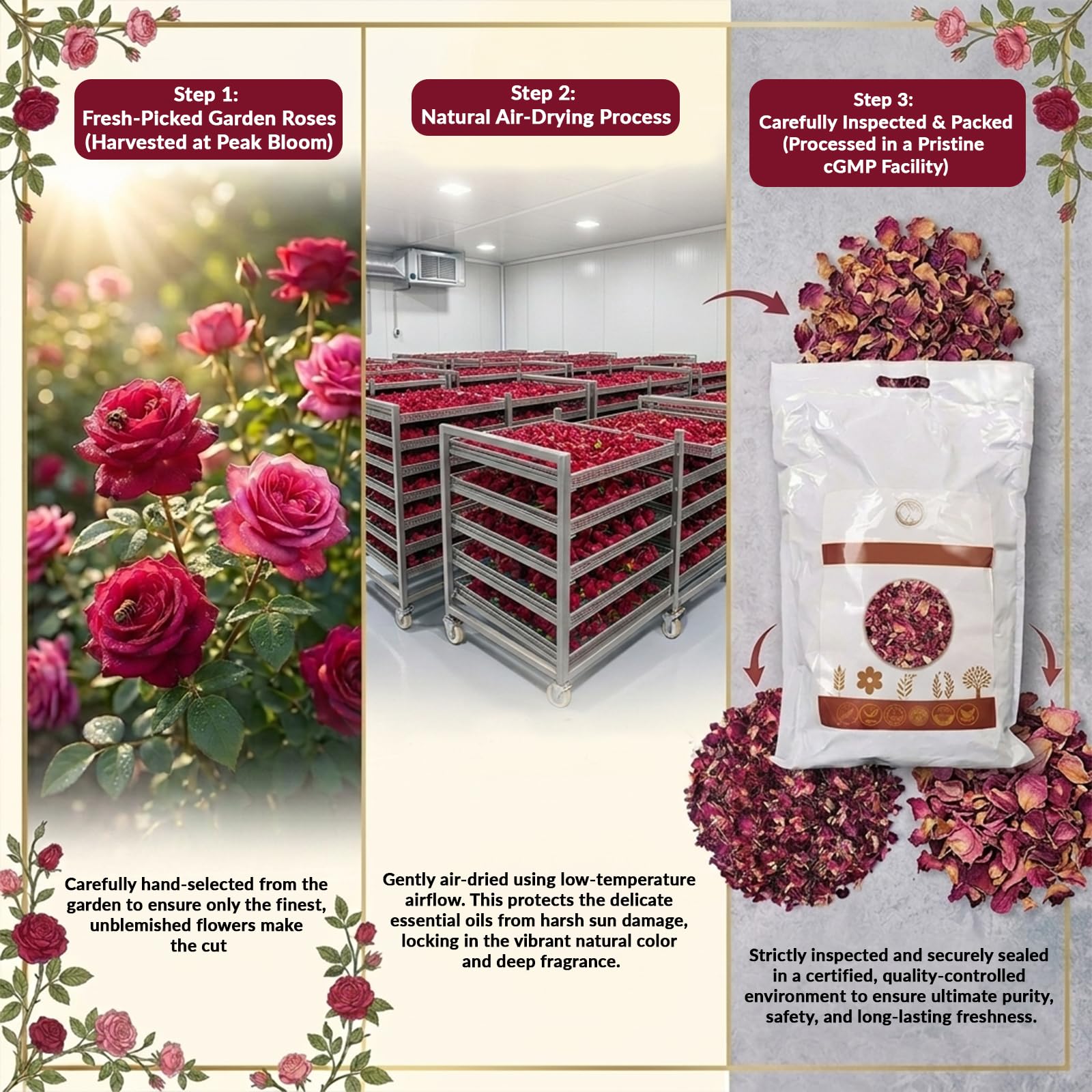 aromatic sun-dried rose tea blend