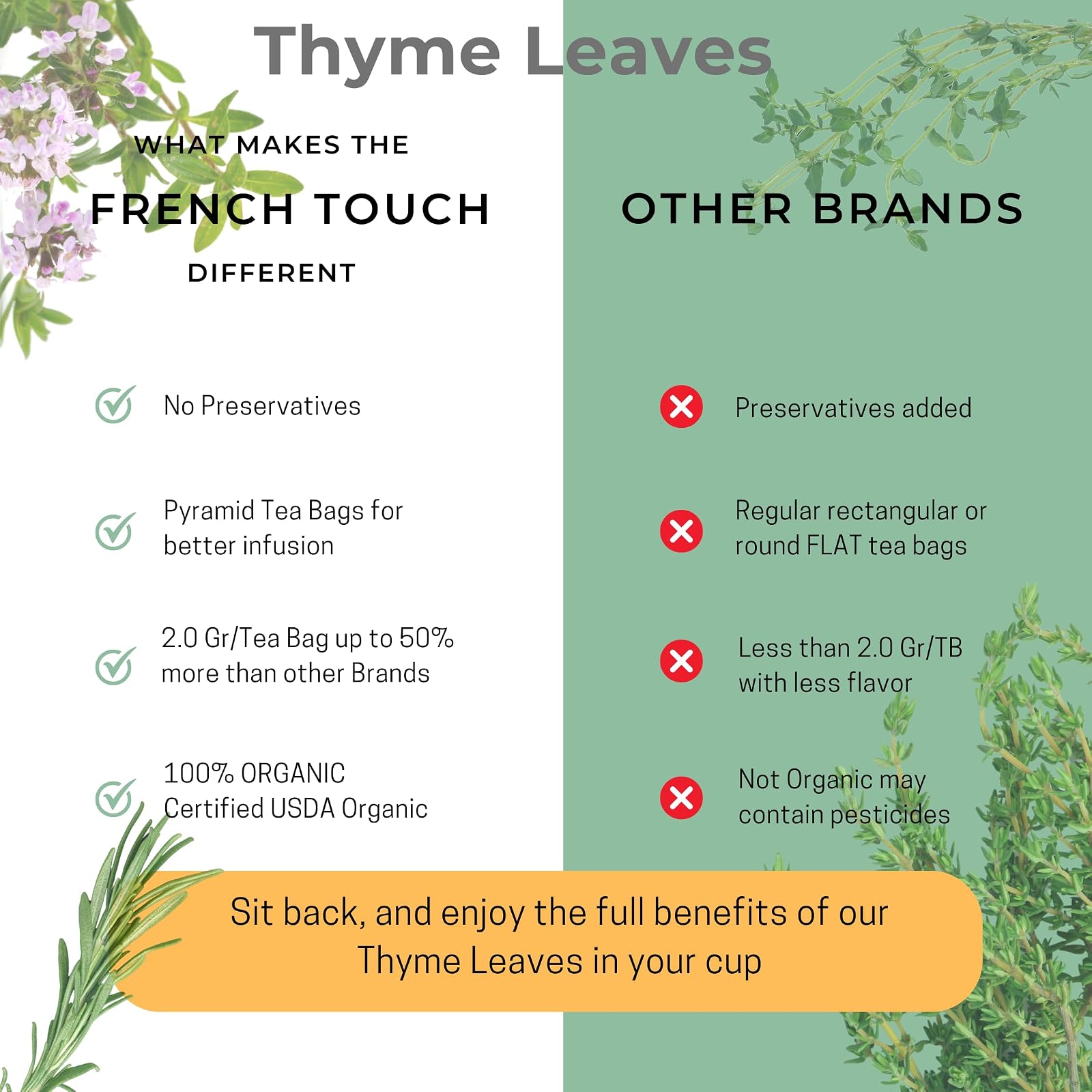aromatic thyme tea for relaxation