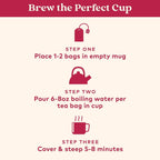 aromatic tulsi tea with cinnamon and rose