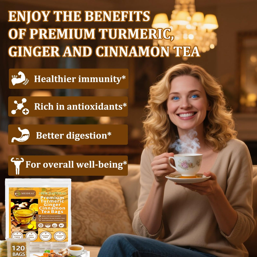 aromatic turmeric ginger cinnamon beverage