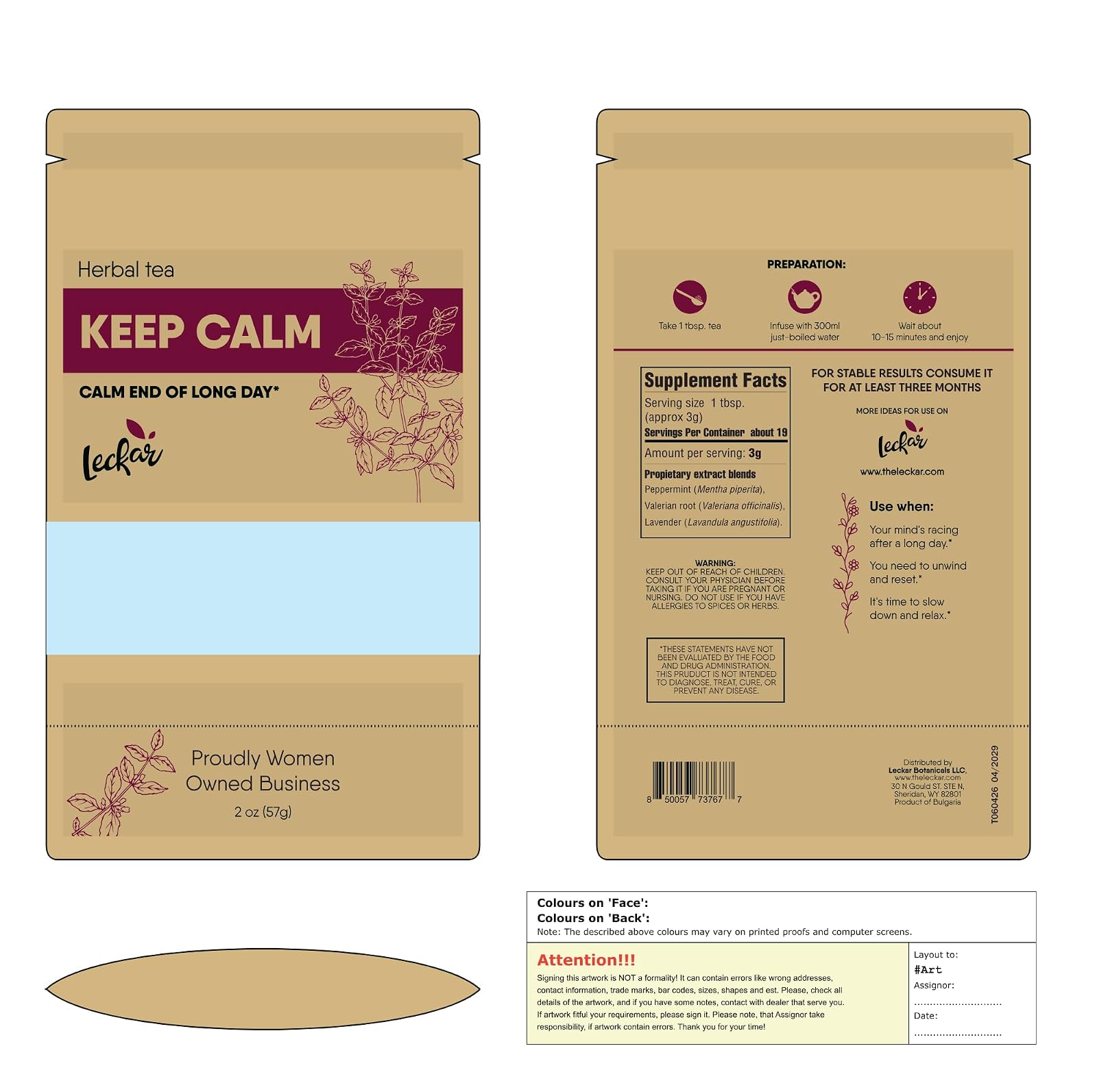 aromatic valerian and lavender tea