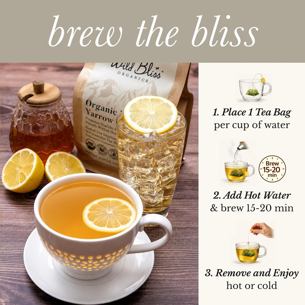 aromatic wild yarrow flower tea