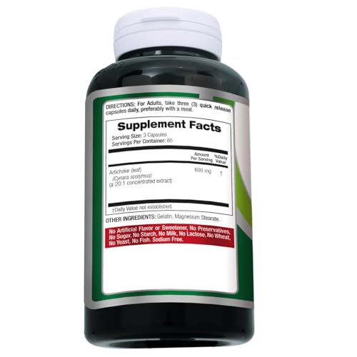 artichoke capsules for healthy liver function