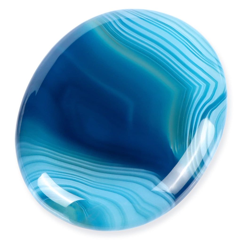 Artistone blue agate worry stone