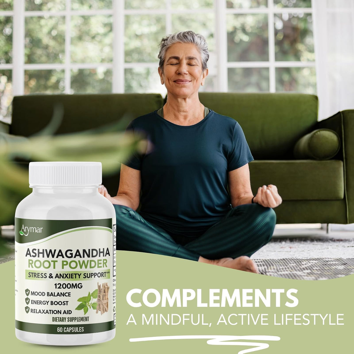 Arymar Ashwagandha capsules for daily vitality