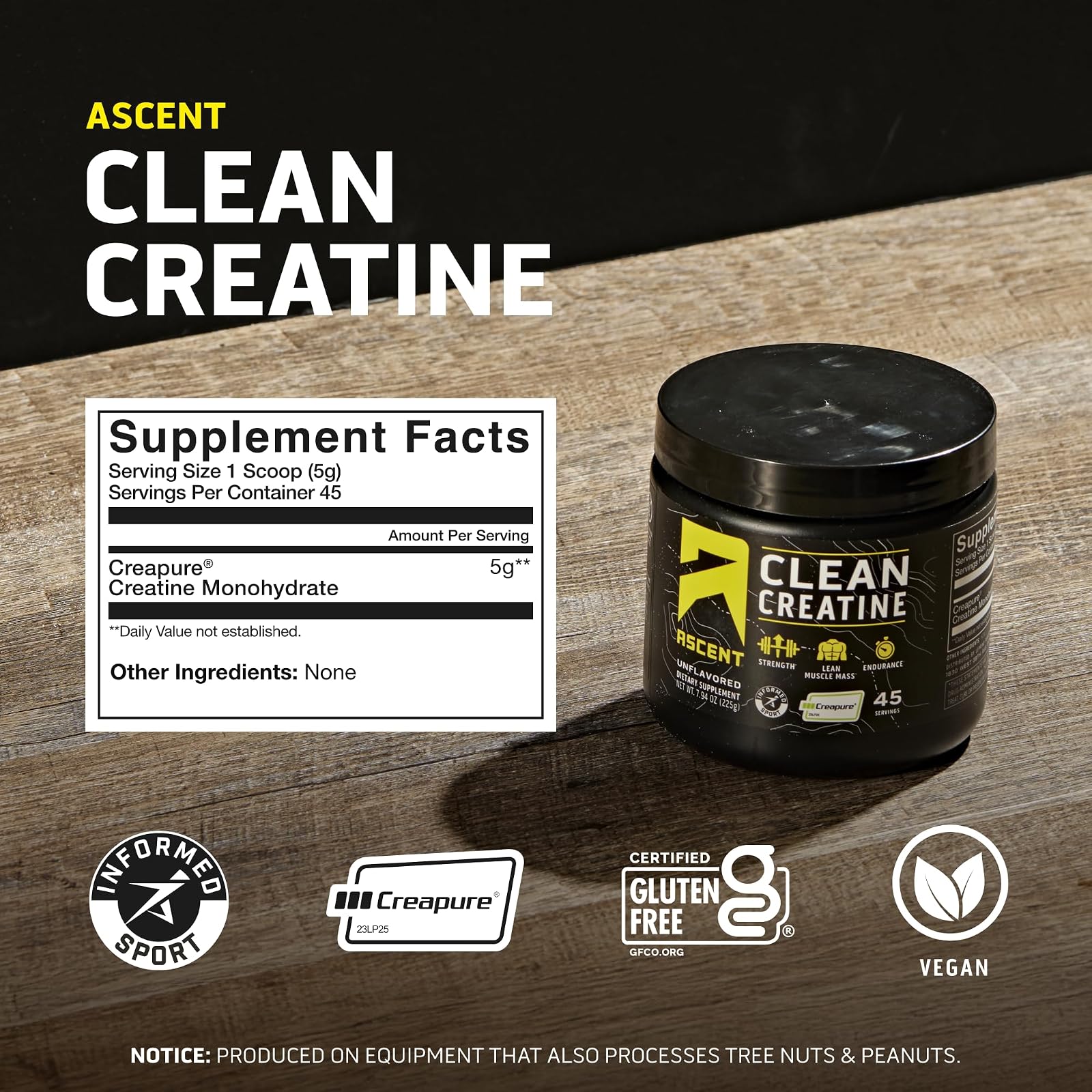 Ascent creatine for strength training
