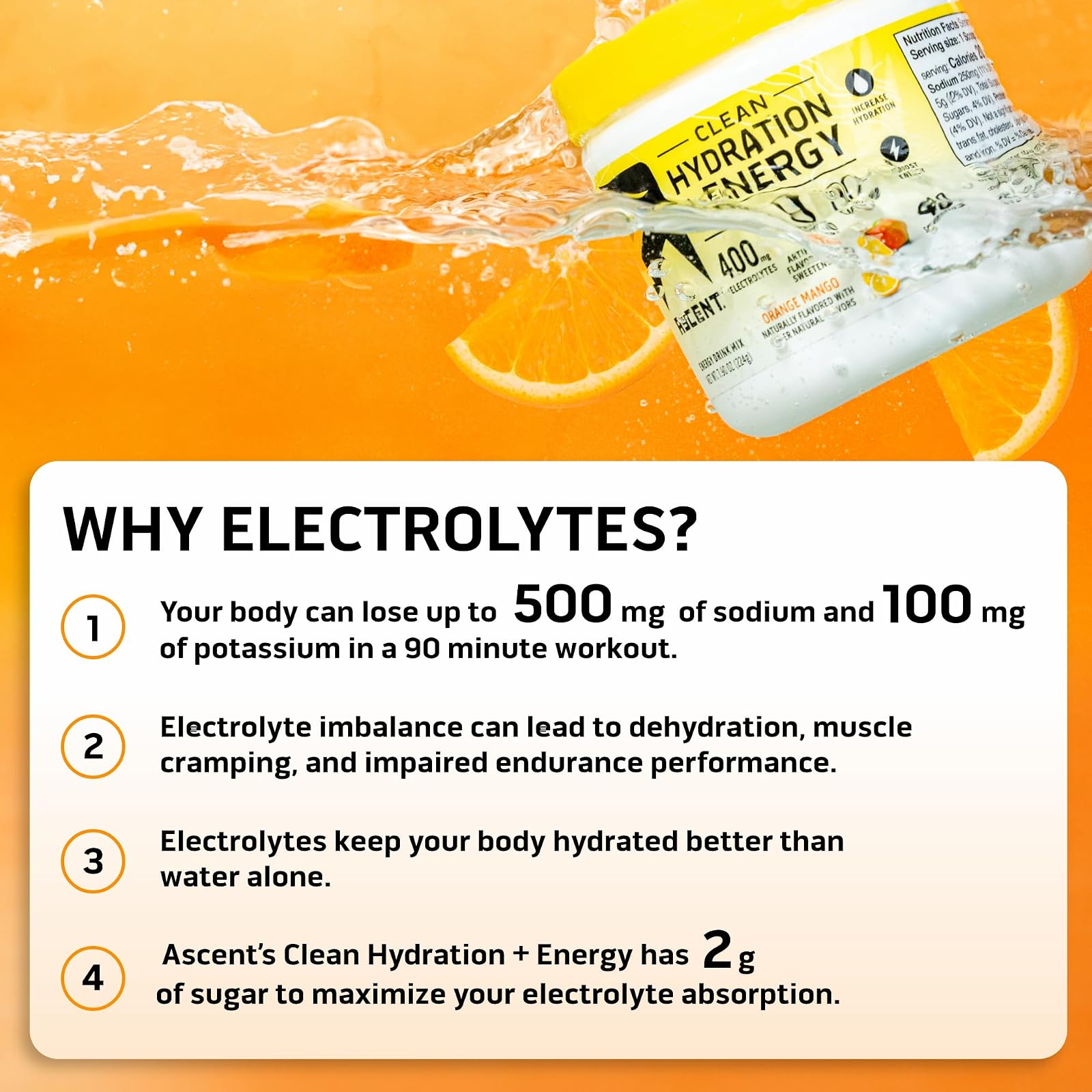 Ascent electrolytes for active lifestyles