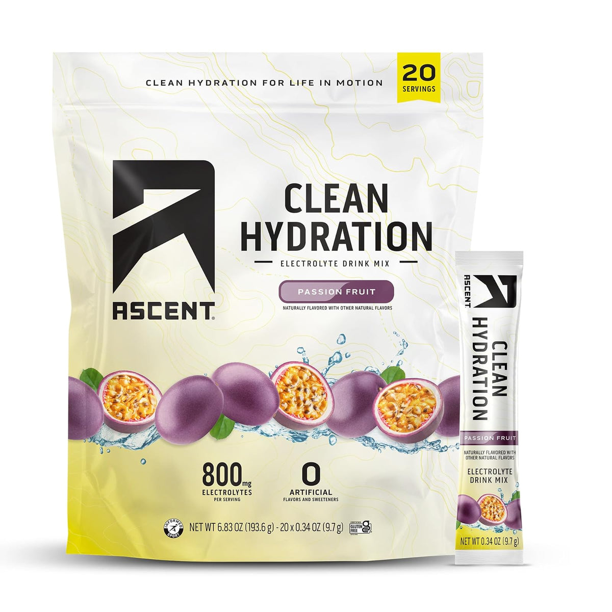 Ascent hydration electrolyte packets