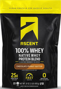 Ascent whey protein chocolate peanut butter