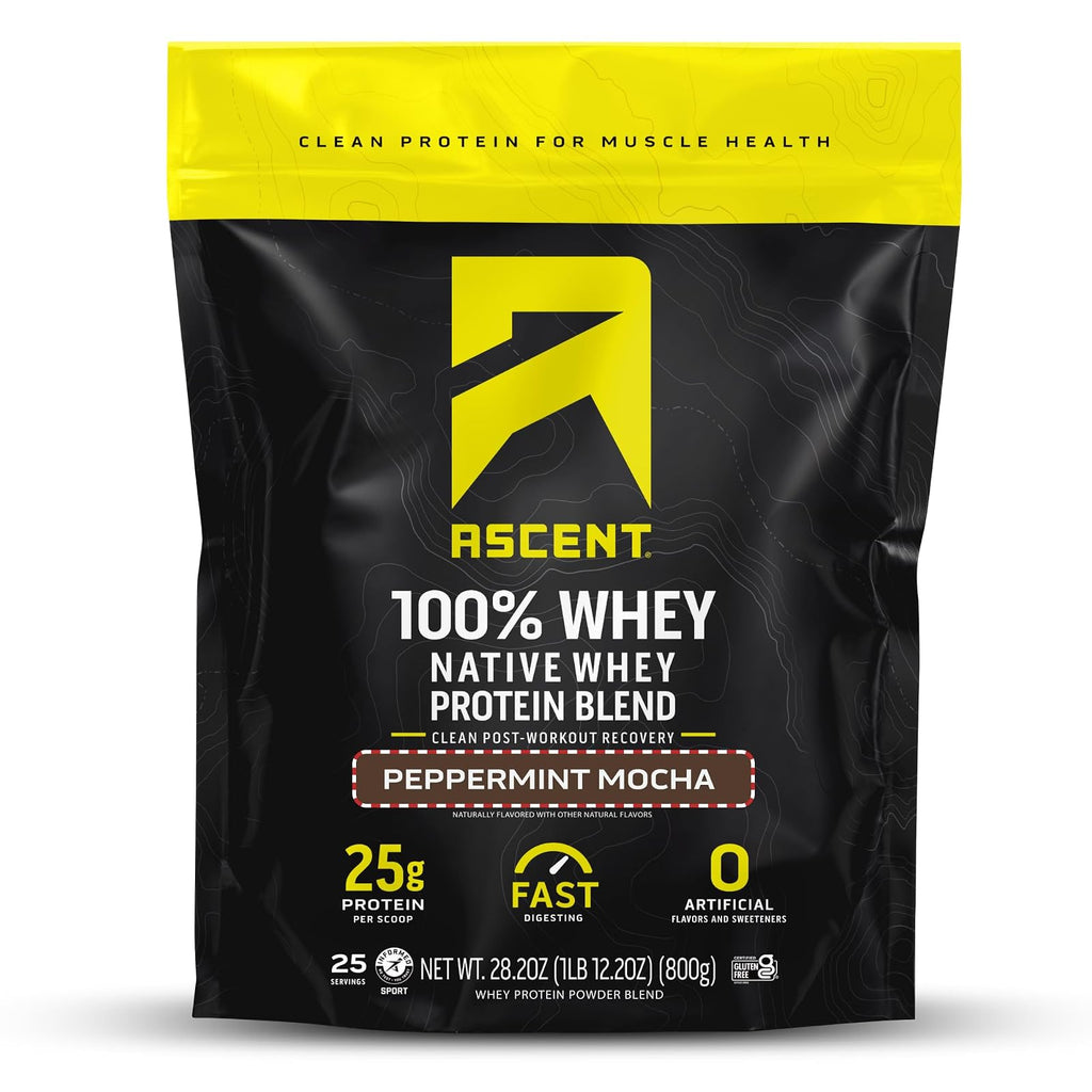 Ascent whey protein peppermint mocha