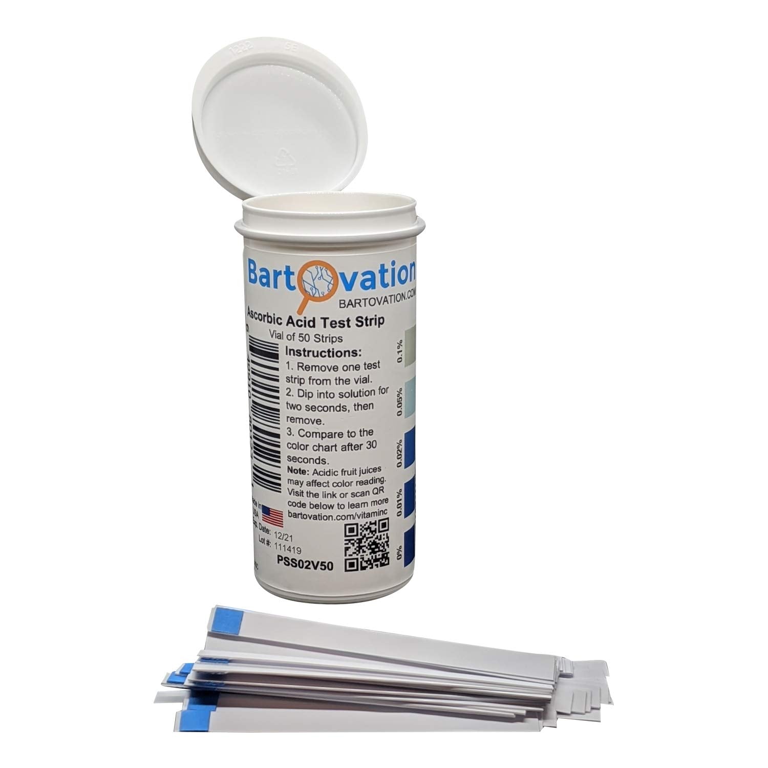 Ascorbic acid testing strips 50 pack