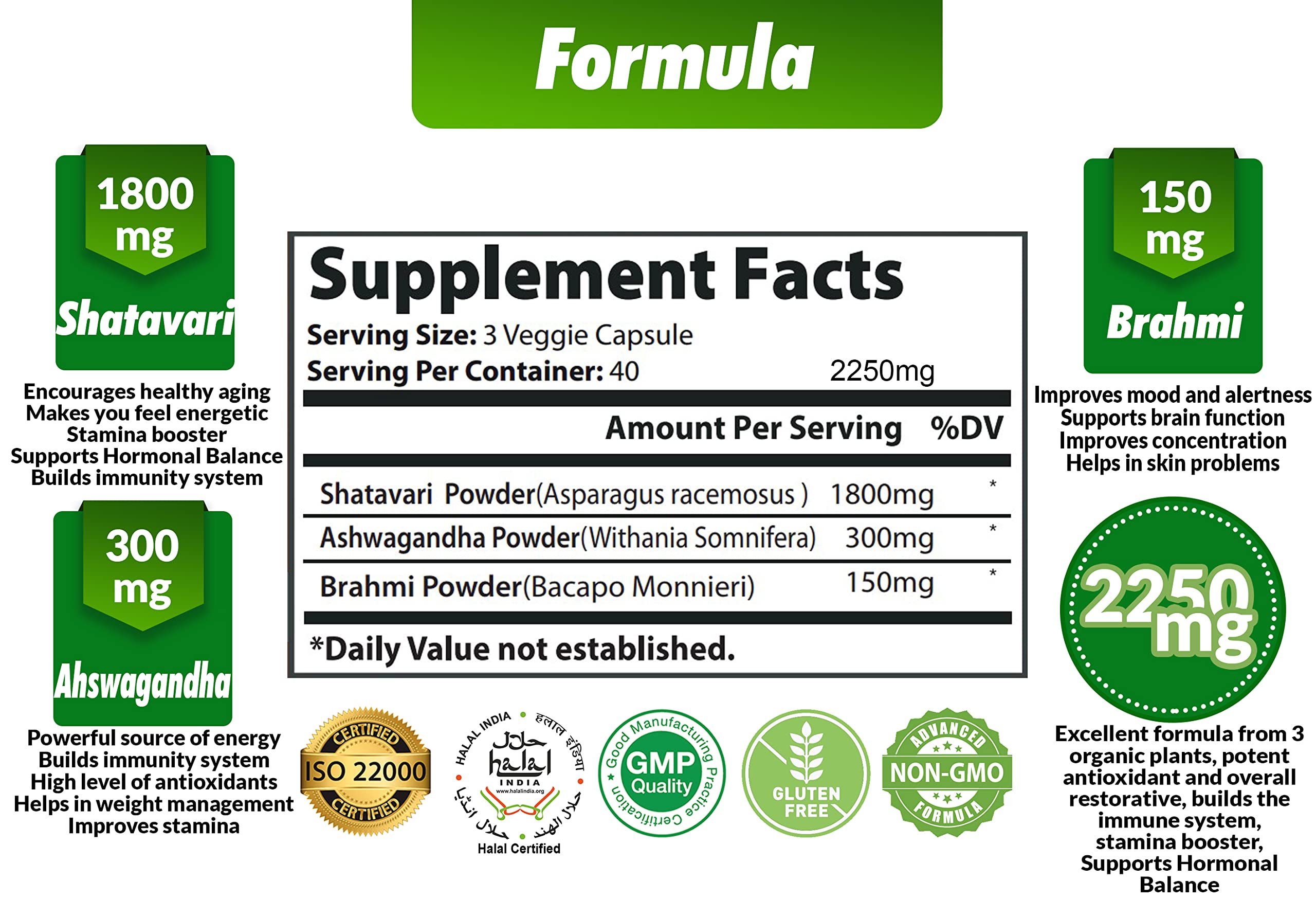 ashwagandha and brahmi extract capsules