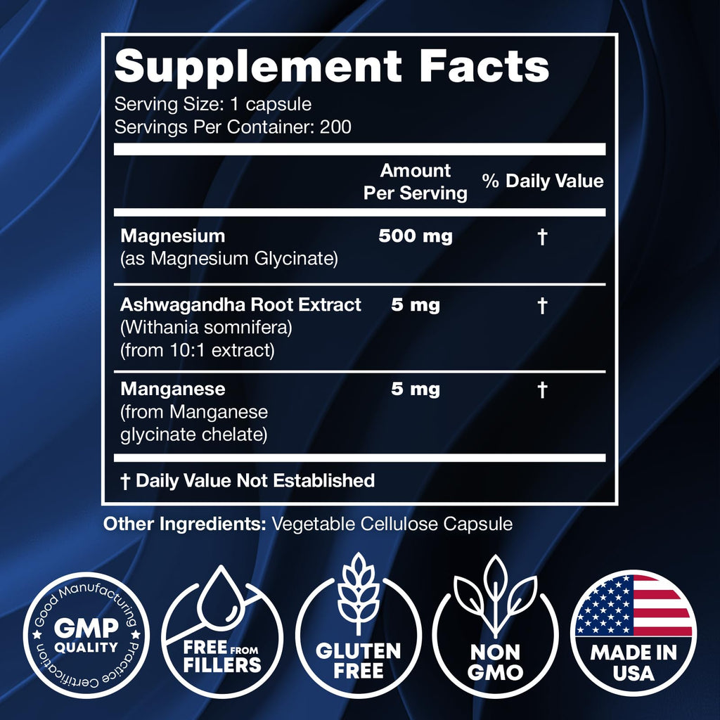 Ashwagandha and magnesium for stress management